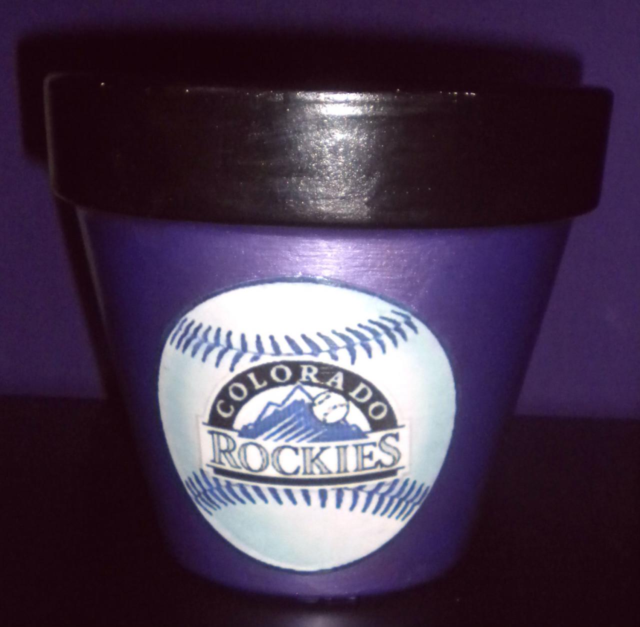 Hand Painted Planter Pot - Sports Team Custom Planter/caddy - 6 Inch ...
